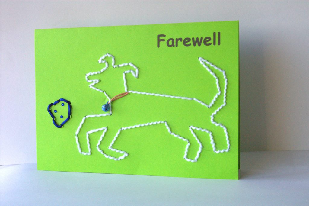 Farewell Dog with Ball Greetings Card – Arts Coaching Training